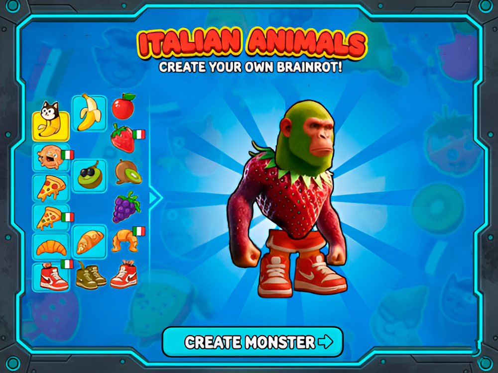 Italian Animals: Create Your Own Brainrot! 🕹️ Играйте онлайн в SGameS
